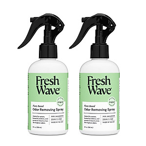 Fresh Wave Odor Eliminator Spray & Air Freshener, 8 oz. | Pack of 2 | Fine Mist | Odor Absorbers for Home | Safer Odor Relief | Natural Plant-Based Odor Eliminator | For Furniture, Fabrics & Trash
