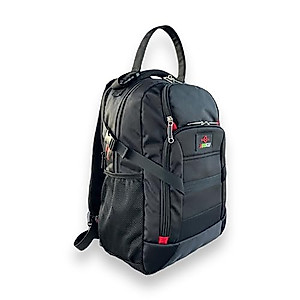 Large Heavy Duty Laptop Travel Backpack for Men and Women Bulit-in 1 Travel Neck Pillow - Airline Approved 18 inch Laptop Backpack - Ballistic Backpack Nylon Water Resistant and USB Port (No Battery)