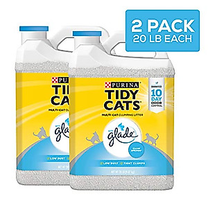 Purina Tidy Cats Clumping Multi Cat Litter, Glade Clear Springs - (2) 20 lb. Jugs