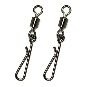 Luengo 100pcs Quick Change Snap Fishing Clip Swivel Connector Fishing Hook Fishing Line Connect Fishing Swivels Fast Lock Fishing Swivel Tackle Accessory for Outdoor Fishing (100pcs Mix Size)