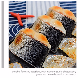 3pcs Imitation Fish Nuggets Small Food Ornament Bowl Fillers for Home Decor Realistic Seafood Model Ocean Animal Figures Small Cake Dummies Fake Seafood Food Play Child Octopus PVC