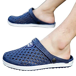 KANGMOON Mens Mesh Sandals Garden Clog Shoes Breathable Outdoor Slippers Lightweight Walking Sandals