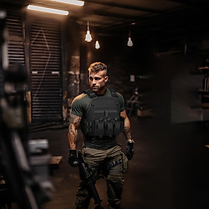 GFIRE Tactical Vest - Airsoft Lightweight Modular 3D Breathable Quick Release Vest, Adjustable Tactical Gear for Training