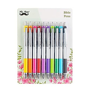 Mr. Pen- Bible Pens, 10 Pack, Assorted Color Pens, Bible Pens No Bleed Through, Bible Journaling Pens, No Bleed Pens, Bible Journaling Supplies, Non-Bleed Fine Point Pens, Colorful Bible Pen