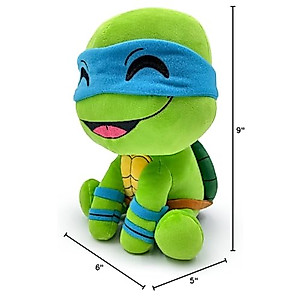 You Tooz Leonardo Plush Toy, 9 Inch Teenage Mutant Ninja Turtles Plushie, Blue Uniform, Soft Stuffed Toy for Ages 15 and Up