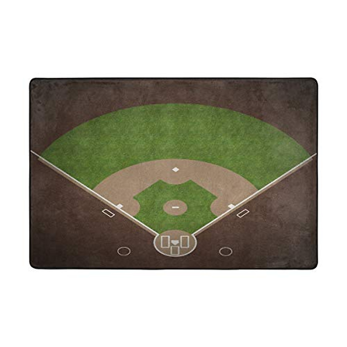 ALAZA American Baseball Field Vintage Area Rug Rugs for Living Room Bedroom 3'x2'