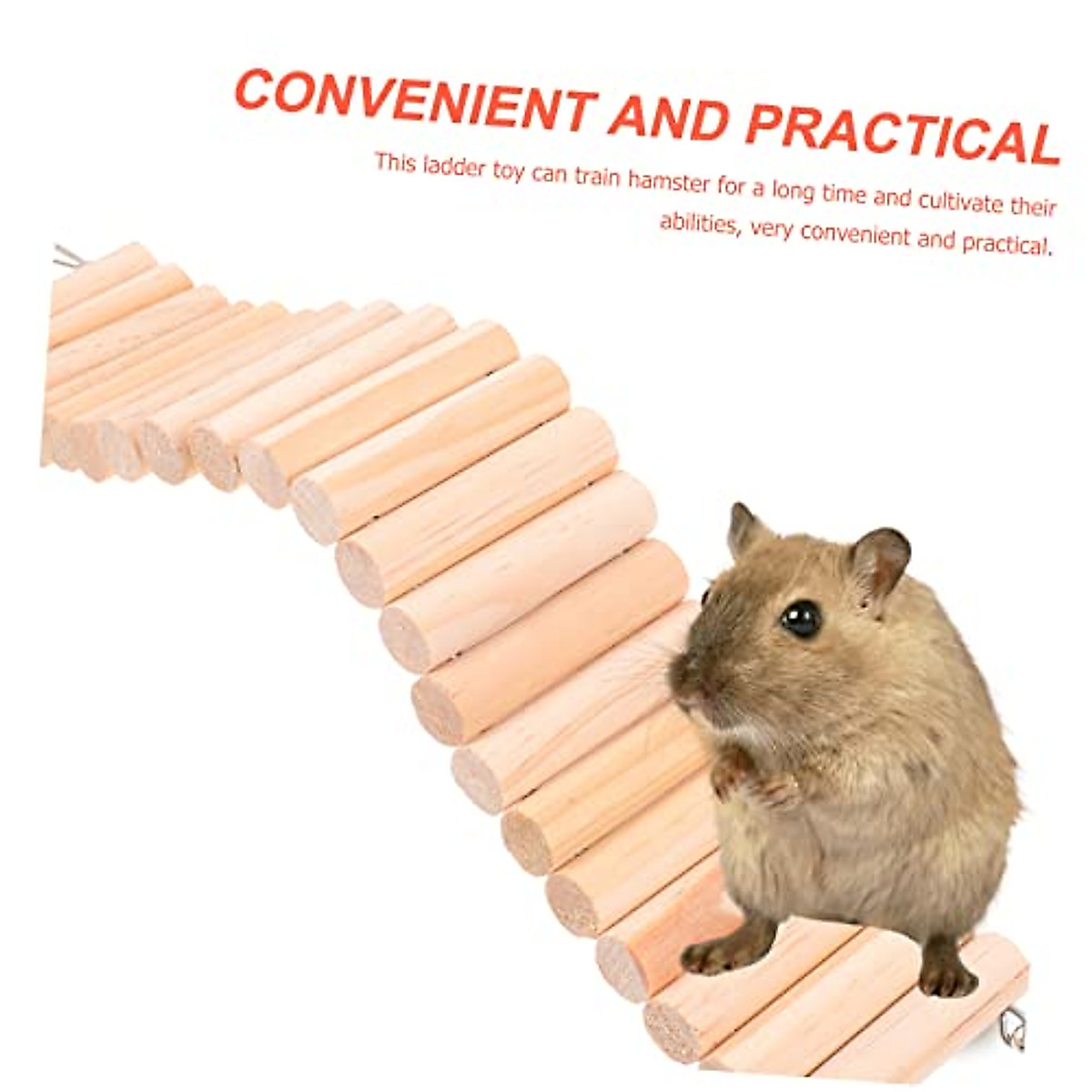 Balacoo 4pcs Hamster Log Ladder Pet Guinea Pig Toys Chew Toys Wooden Hamster Toy Ladder Toy Hamster Tunnel Chinchilla Toys Toys Wooden Toys Hamster Ladder Bridge Rabbit The