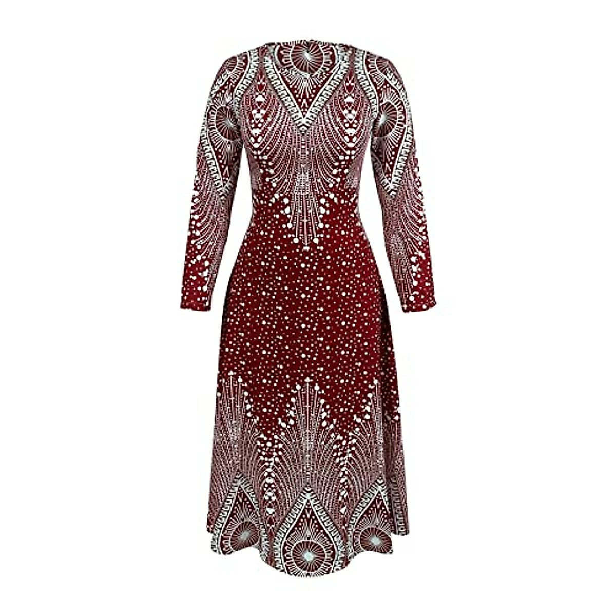 High Waist Smocked Flowy Tiered Mixi Dress Tiered Floral Flare Dress V-Neck Flowy Party Long Maxi Dress Hot Pink