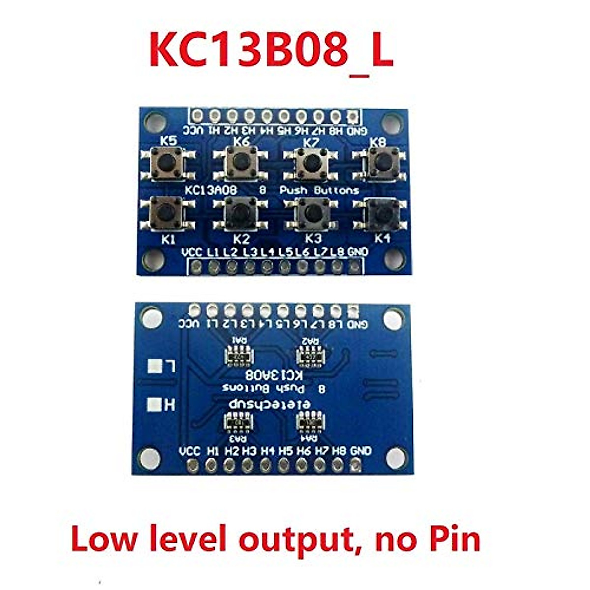 eletechsup 8-Button Low Level Push Buttons Module 8 Keyboard Keypad for Arduiuo Due Breadboard Leonardo Zero TRE Micro Banana pi STM32 no pin (1)