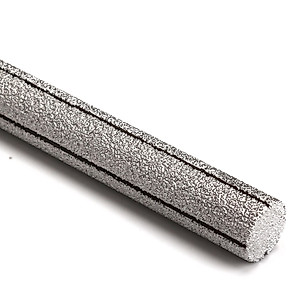 JINGLING 13.3mm Head Dia. Brazed Cylindrical Diamond Profile Wheel Cylinder Router Bit Lengthen 115mm Shank 1/2" Electric Router for Stone Granite