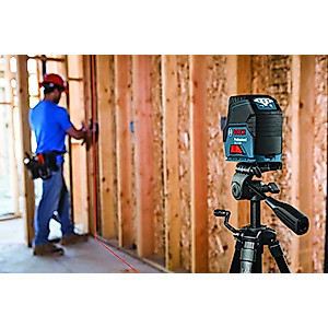 BOSCH 65 Ft. Self-Leveling Cross-Line Combination Laser with Plumb Points GCL 2-160 , Black