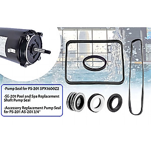 ZFLXH Super Pump Seal Replacement for Hayward Go Kit 3. All 3 Gaskets & Shaft Seal. Fits All SP1600, SP2600 in Regular, X, VSP Models. SPX1600TRA SP1600Z2 PS-201 SPX1600R SPX1600S SPX1600T Pool