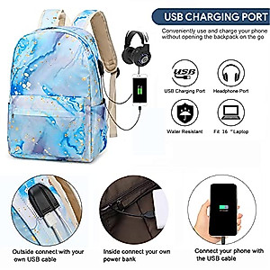 Natayoo Teen Girls School Backpack Kids Bookbag Set with Lunch Box Pencil Case Travel Laptop Backpack Casual Daypacks