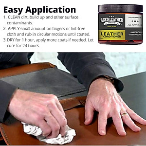 Beeswax Leather Conditioner Recommended by Pros for Genuine Leather, 6 OZ, Made in USA, All-Natural & Non-Toxic