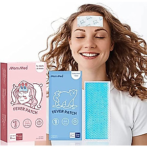 Fever Patch for Family,38 Sheet Fever Cooling Patches for Fever Discomfort, Heat Relief, Drug Free Cooling Gel Pads, Fever Reducer, First Aid, Home and Travel (Family 38 Sheets)