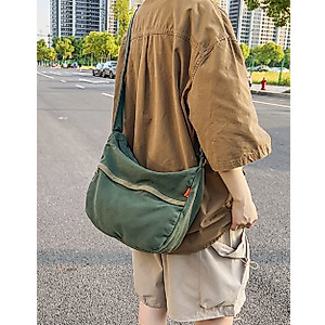 Messenger Bag for Men Women Large Capacity Crossbody Bag Canvas Tote Bag Shoulder Bag Satchel Hobo for School Work