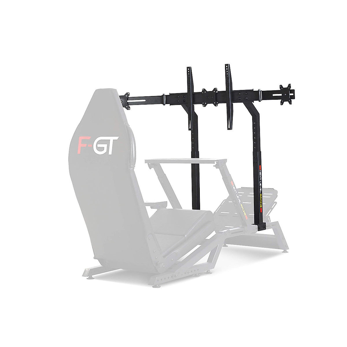 Next Level Racing F-GT Racing Simulator Cockpit and Monitor Stand Bundle