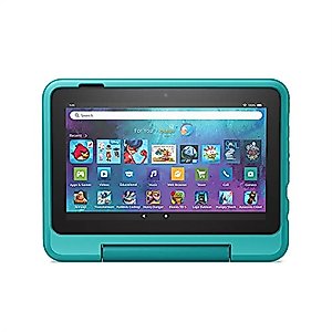 Amazon Kid-Friendly Case for Fire 7 tablet (Only compatible with 12th generation tablet, 2022 release) - Hello Teal