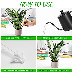 Jiuhexuj Plant Watering Globes -4 Pack Iridescent Rainbow Gradient Color Clear Mushroom Self Watering Spikes-Plant Watering Bulbs Devices for Indoor and Outdoor Plants - Measures 9" L x 2.7" D