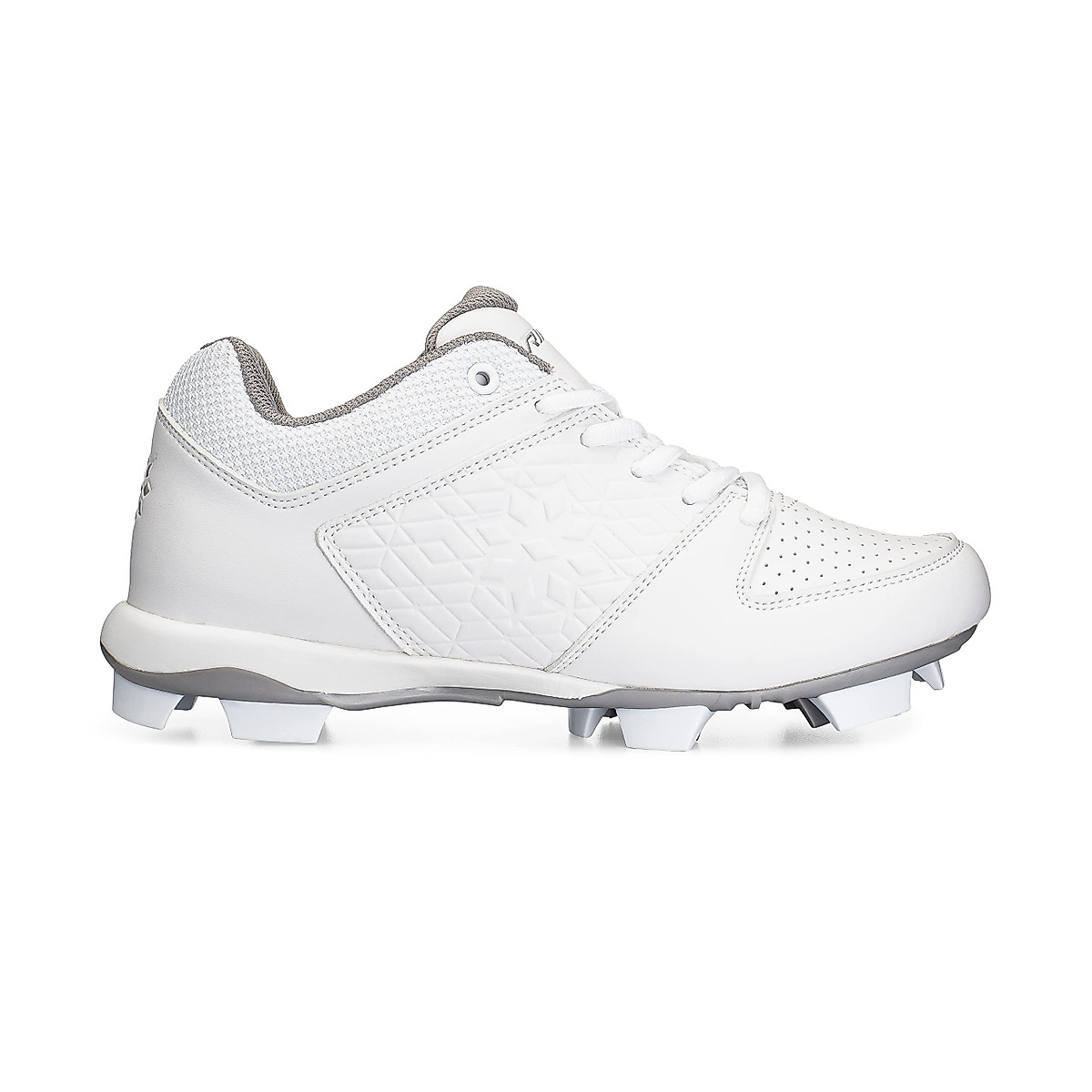 RIP-IT Women's Diamond Softball Cleats | Molded Softball Shoes for Women | White | Size 8.5