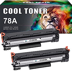 Cool Toner Compatible Toner Cartridge Replacement for HP 78A CE278A Toner for HP P1606dn 1536dnf MFP M1536dnf 1606dn P1606 P1566 P1560 Toner Cartridge Printer Ink (Black, 2-Pack)