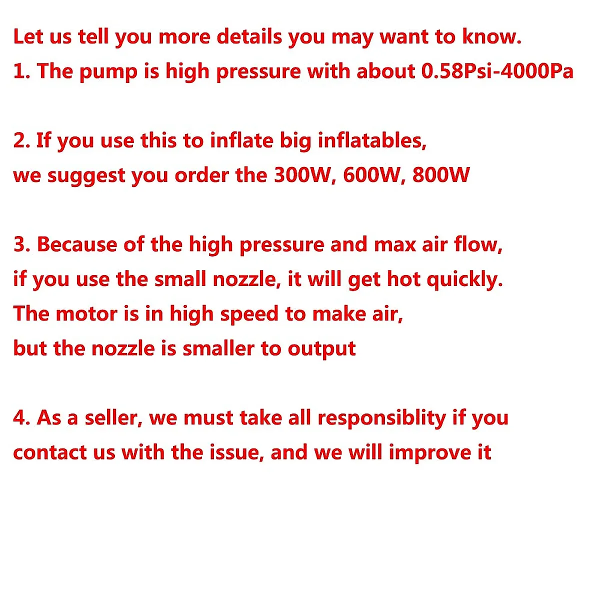 BOMPOW Electric Air Pump for Inflatables Air Mattress Pump Air Bed Pool Toy Raft Boat Quick Electric Pool Float Pump Black (AC Pump(130W))