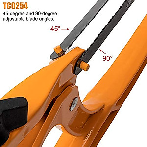BEETRO Hacksaw Frame Set, 12’’ Hacksaw Frame, 6’’ Hacksaw Frame and 10'' Mini Hacksaw, Including Six Extra Blades, Handsaw for Metal, Wood, PVC Pipes