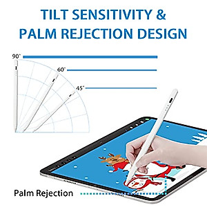 Stylus Pen for Apple iPad - iPad Pencil with Palm Rejection & Tilt Sensitive Compatible with 2018-2022 iPad 10th 9th 8th 7th 6th iPad Pro 11/12.9 Inch iPad Air 5th 4th 3rd iPad Mini 6th 5th Generation