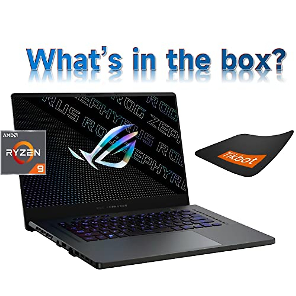 ASUS - ROG Zephyrus 15.6" WQHD 165Hz Gaming Laptop- NVIDIA GeForce RTX 3060-AMD Ryzen 9 6900HS- Fast DDR5 Memory, PCIe SSD – with Mouse Pad (40GB RAM | 2TB PCIe SSD)