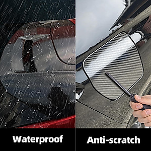 5D High Gloss Black Carbon Fiber Vinyl Roll 1ft x 5ft Bubble Free Air Release Automotive Car Wrap Film