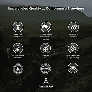 Ancestral Supplements Grass Fed Beef Spleen Supplement, 3000mg Beef Organ Spleen Support Formula Promotes Digestive, Immune, Iron, Energy and Allergy Health, Non GMO, 180 Capsules