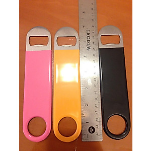 HQY 3 Pack 7" Heavy Duty Flat Bottle Opener, Stainless Steel