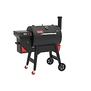 Dyna-Glo DGSS7002BPW-D Signature Series 706 Total Sq. in. Wood Grill Pellet Grill & Smoker, Black/red