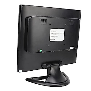Akozon LED Color Monitor, 17 Inch LED Monitor with VGA HD Multimedia AV BNC USB DC Input Portable HD Color Display with Speaker Remote Control 100‑240V(US Plug)