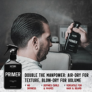 Sea Salt Thickening Spray for Men's Hair | PRIMER by Victory Barber & Brand | Made in the USA