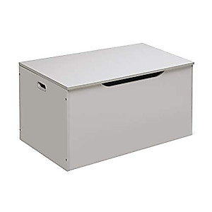 Badger Basket Flat Top Toy Box and Storage Bench for Kids, Playroom Storage, White