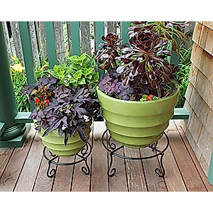 Achla Designs Piazza Flower Pot Plant Stand, Small,Black