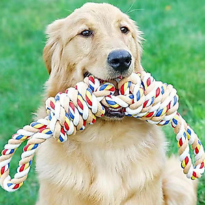 PXIYOU Aggressive Chew Rope Toys, 2 Pack Chew Rope Toys for Medium to Large Dog Breeds,Pet Toothbrush Tooth Cleaning Chewy Toys, Tug of War Dog Toy