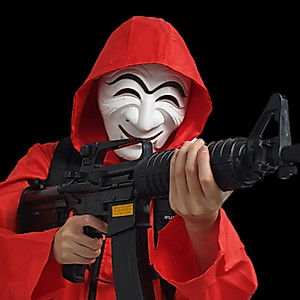 Dreamingcart Money Heist Mask Korea Hahoe Tal Plastic Mask Korean Traditional ABS Mask, White, 9.8 x 7.1 x 3.4 inches; 2.2 Ounces