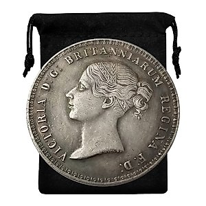 Kocreat Copy 1839 Queen Victoria Lion UK Coin-Replica Great Britain Silver Dollar Pence Gold Coin Royal Souvenir Coin Lucky Coin