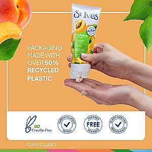 St. Ives Fresh Skin Apricot Face Scrub, Deep Exfoliator Skin Care for Clean, Glowing Skin, Oil-free Facial Scrub Made with 100% Natural Exfoliants, 6 oz, 6 Pack
