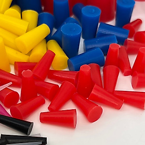 High Temp Masking Supply 235 Piece Silicone Rubber Plug Set - Sizes 1/32" to 1" - Tapered Stoppers for Powder Coating, Painting, Ceramic Coating, Sealing Holes - Non-Toxic, Flexible, Reusable
