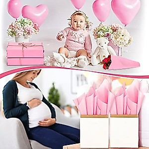 500 Sheets Kraft Tissue Paper for Gift Bags 14 x 20 Inches Recyclable Brown Gift Wrapping Paper Bulk for Weddings Birthday DIY Project Christmas Gift Wrapping Crafts Decor (Light Pink)