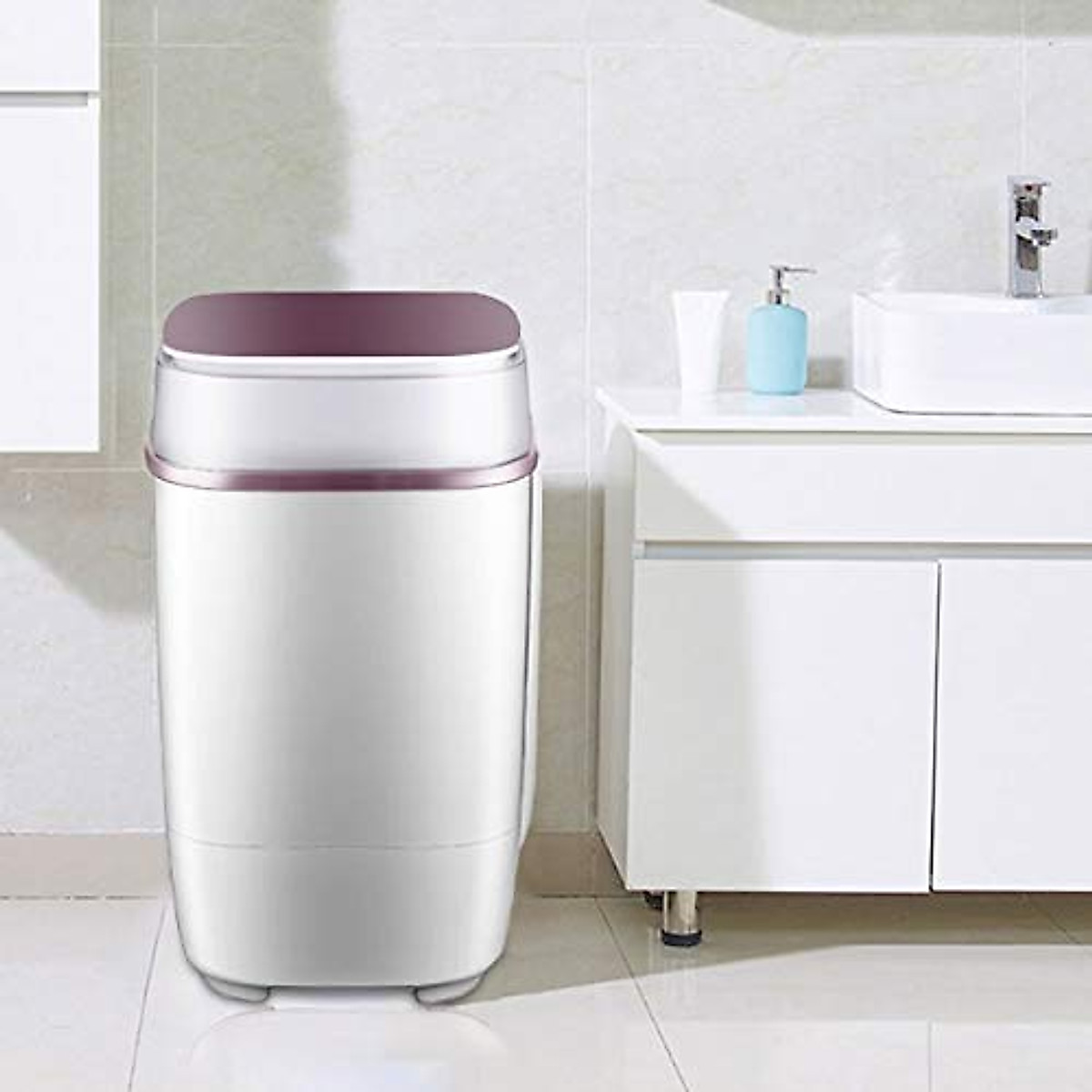 ZLXDP 5kg Shoes Washer Machine Mini Single Tube Washer and Dryer Machine for Shoes Clothes Dual-use Clothes Washer Shoes Cleaner 220V (Color : Gray)