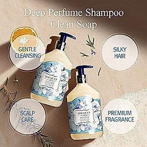 Bouquet Garni Shampoo Clean Fragrance 16.9 Fl Oz - Long Lasting Fragrance Dry Hair Moisturizing Shampoo - Scalp Moisturizer and Cleansing with Natural Surfactant - Amino Protein Natural Oil