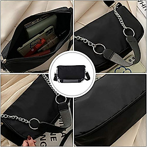 Women Chain Clutch Shoulder Bag Chain Crossbody Shoulder Purse Hipster Tote Handbags Silver Chain Clutch Purses Black for Girl Women Xmas Winter Holiday Christmas Decoration Gift