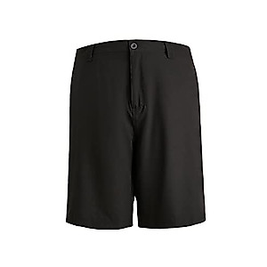 Men's Union Amphibian Hybrid Shorts 21 Inch Summer Quick Dry Lightweight Chino Short Golf Athletic Workout Zipper Wareing with Pockets，Black 30