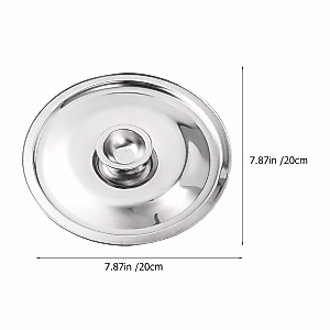 Milisten Stainless Steel Taste Cup Lid Skillet Wok 8 Inch Cup Cover Oil Pot Lid Frying Pan Lid Pan Cover Universal Pot Lid for Pots and Pans Filter with Cover