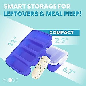 Yoove Soup Freezer Containers - (Pack of 2) | Silicone Soup Freezer Molds for Soup Cubes | 1 Cup Silicone Freezer Molds | Ideal for Single Serve Portions, Baby Food, Meal Prep, Frozen Soup & Broth
