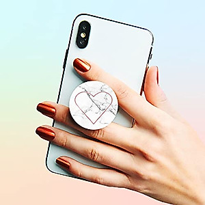 6 Pack/Expanding Phone Mount Grip Holder for Cellphone,Collapsible Stand - Blush Watercolor Ombre Pink Unicorn White Marble Heart Rose Gold Leopard